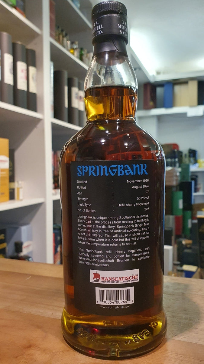 Springbank Single Cask 27y 2024 Cask Strength o.Dose 0,7l 50,2% vol. S ...